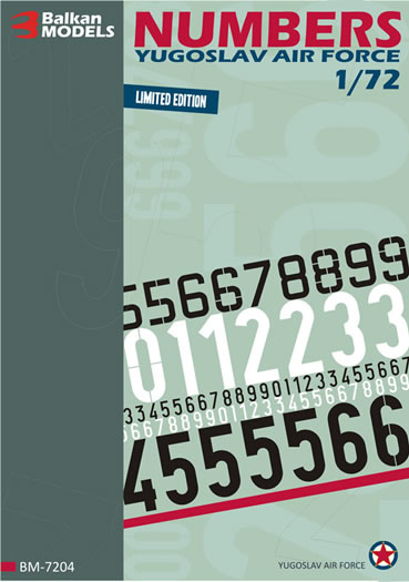 Yugoslav AF Roundels & Flags and Numbers Balkan Models, 1/48 and 1/72 ...