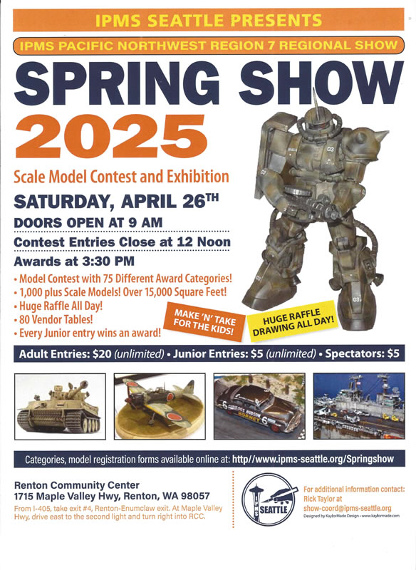 IPMS Seattle Spring Show and Contest Announcement by John Miller