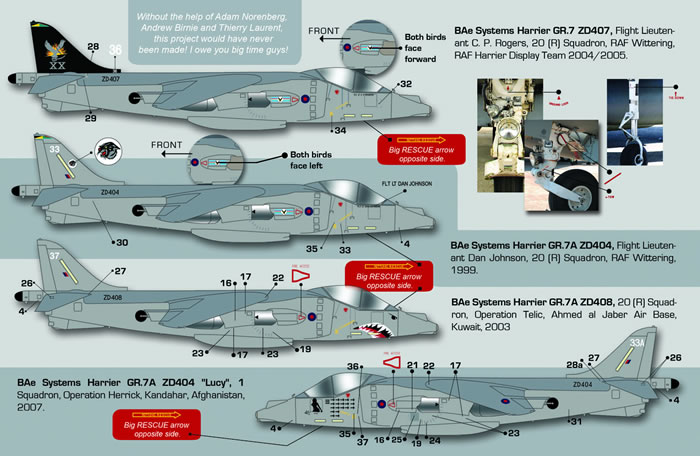 Harrier GR.7 and II Plus Decal Preview by Brett Green (Zotz 1/32)
